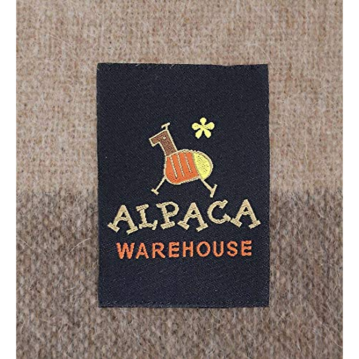 Alpaca Merino Wool Blanket Throw Warm and Soft Multicolor Striped Design Peru (Sand/Soft Camel/Soft Gray)