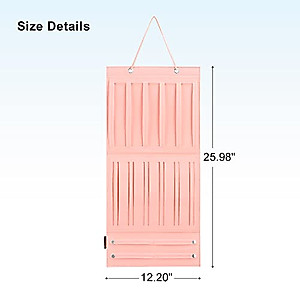 Hanging Hair Claw Clips Organizer for Girls, Hair Bows Organizer Storage Holder, Butterfly Jaw Clips Display Stand Holder for Wall, Door, Closet (Pink)