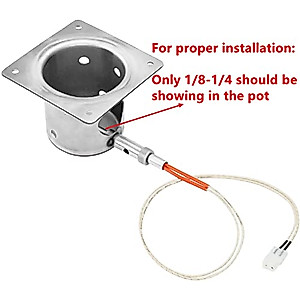 ZHOUWHJJ Fire Pot Burn Pot and Hot Rod Ignitor Kit Replacement Parts Plus Screws and Fuse for Traeger and Pit boss Pellet Grill