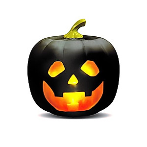 ANIMAT3D Jabberin' Jack Talking Animated Black Pumpkin with Built in Projector & Speaker Plug'n Play