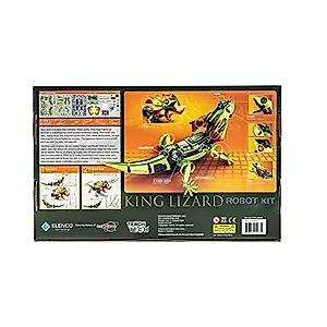 Elenco Teach Tech King Lizard, Interactive Lizard Robot Kit, STEM Creative Toys for Kids 10+ includes Assembly Parts