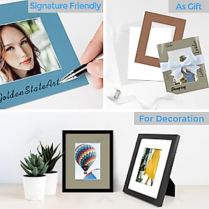 Pack of 25 sets 8x10 MIXED COLORS Picture Mats Mattes Matting for 5x7 Photo + Backing + Bags