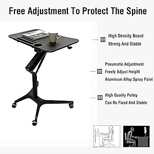 Podium Portable Pulpits Adjustable Height Lecterns Standing Desk Presentation Stand with Wheels Speaking Lectern Load 80 Kg