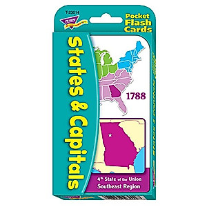 States & Capitals Pocket Flash Cards