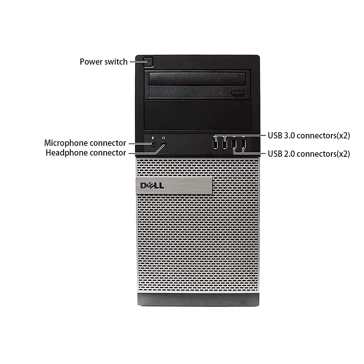Dell Gaming PC Tower Desktop Computer - GeForce GTX 1650 4GB GDDR5, Core i7 16GB RAM, 256GB SSD Hard Drive, HDMI, Keyboard & Mouse, USB WiFi, Windows 10 Pro 64-bit(Renewed)