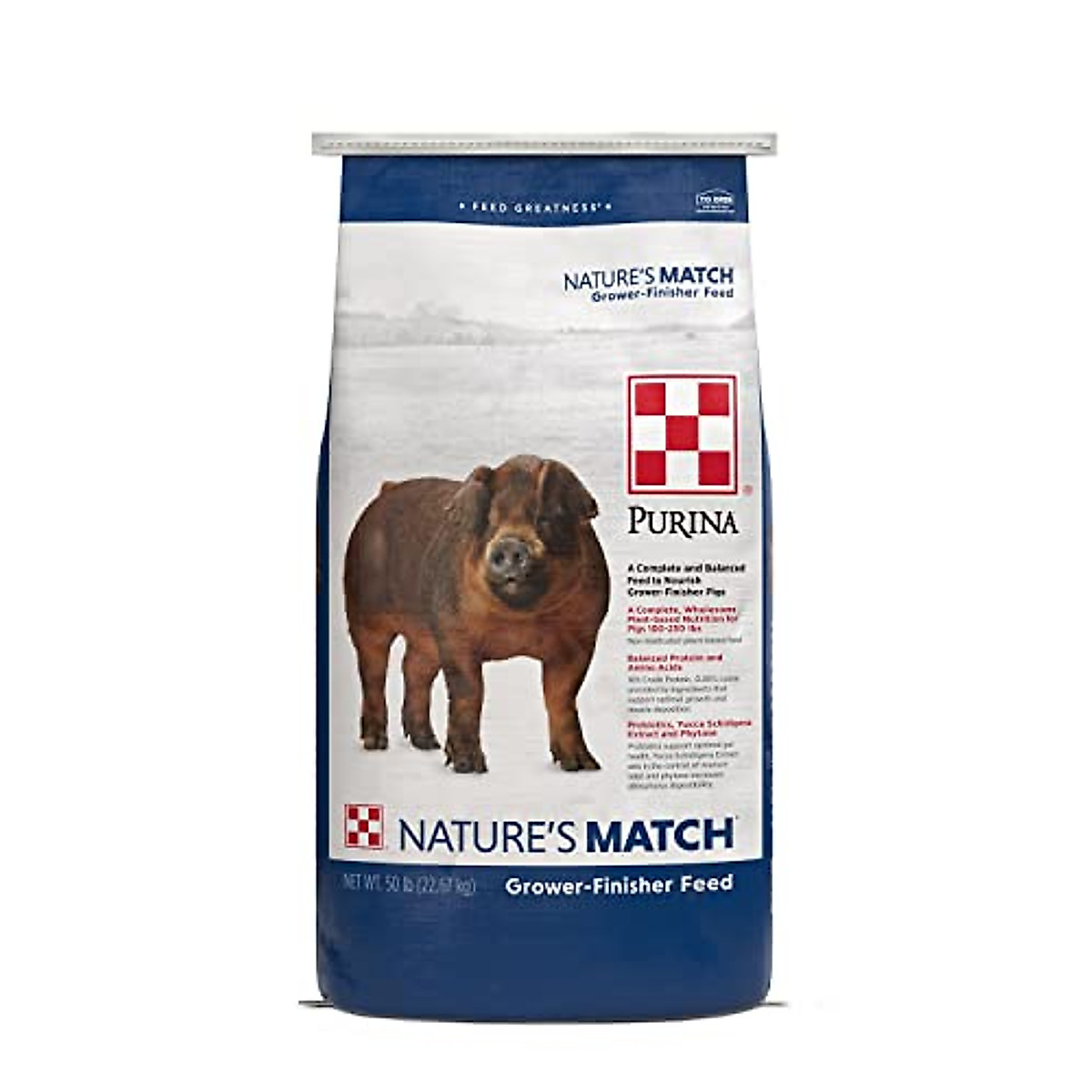 Purina | Nature's Match Grower-Finisher Pig Feed | 50 Pound (50 LB) Bag