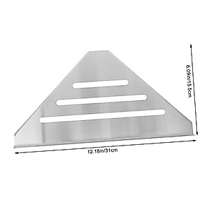 Zerodeko 3pcs Hanging Storage Shelves Metal Shelving Wall Mount Shelves Wall Storage Rack Bathroom Wall Rack Wall Corner Shelf Toilet Storage Holder Bathroom Accessories Corner Shower Rack