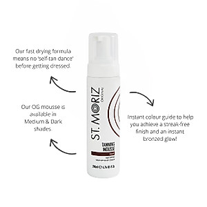 St Moriz Self Tan Range Instant Self Tanning Mousse Dark 6.76oz (200ml)