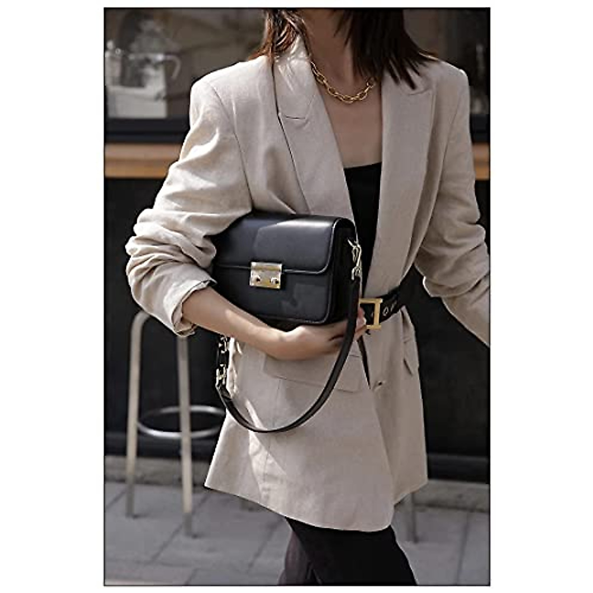 Kingten Women Leather Crossbody Bag Small Crossbody Purse Clutch Purse Crossbody Handbag