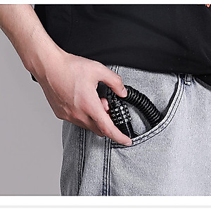 Bicycle Locks Heavy Duty Anti Theft Bike Lock Bike Anti Theft Helmet 4 Digit Password Bicycle Lock for Scooter Motorcycles Cycling Portable Spring Cable Locks