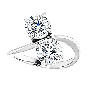 925 Silver,10K/14K/18K Solid White Gold Handmade Engagement Ring 3 CT Round Cut Moissanite Diamond Solitaire Wedding/Gorgeous Gift for/Her Wife Rings