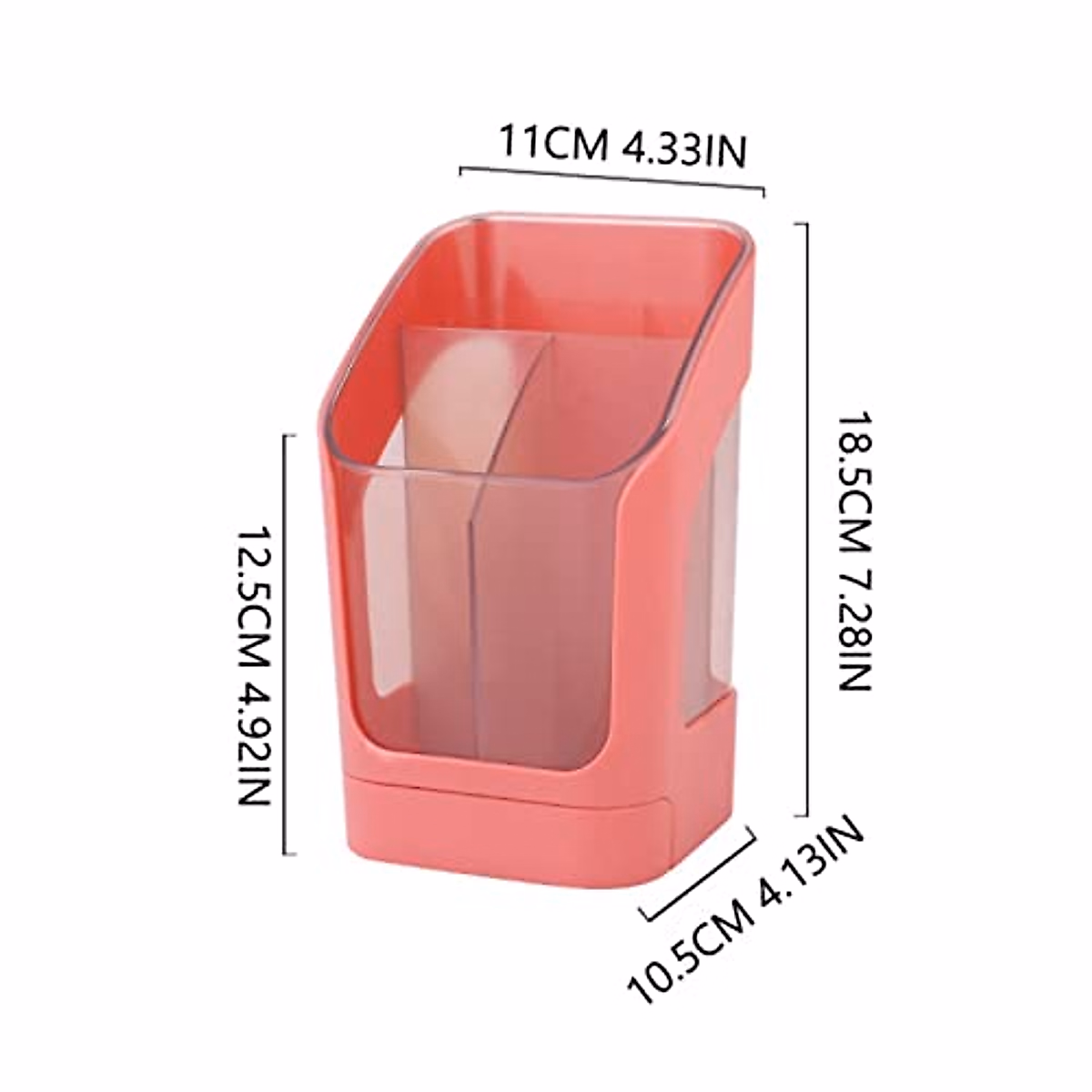 BLMIEDE Kitchen Utensil Holder for Countertop Multifunctional Draining Chopstick Cage Standing Cutlery Storage Organizer Tableware Spoon Forks Storage Box Stainless Steel Sink Rack (Orange, One Size)