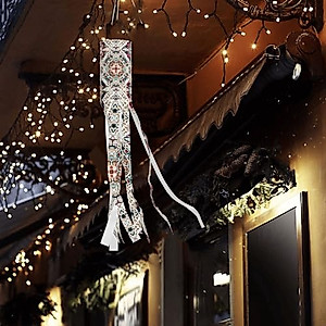 Mandala Boho Luxury Oriental Tile Halloween Windsocks Flag 40 Inch, Flag Wind Socks Outdoor Hanging Decoration Halloween Decorations Halloween Decor Outdoor For Home Yard Patio Lawn Garden