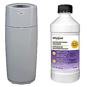 Whirlpool WHELJ1 Central Water Filtration System, White & 12062002229 WHEWSC Water Softening Cleanser 16oz