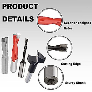 Utoolmart Brad Point Drill Bits for Wood 10mm x 70mm Forward Turning HSS for Woodworking Carpentry Drilling Tool 2pcs