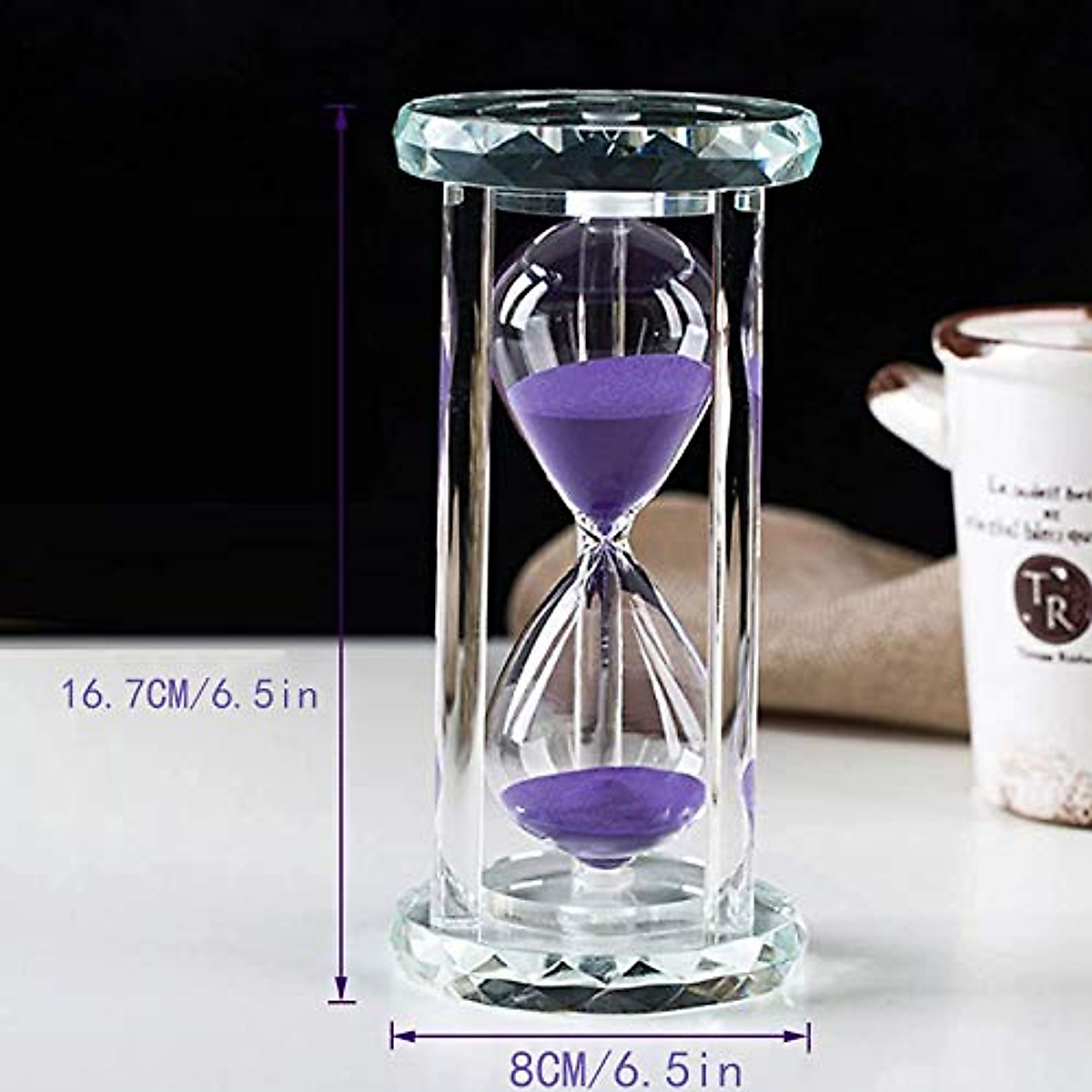 30 Minute Hourglass Timer with Purple Sand and Gift Box