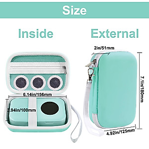 D30 Label Maker Case Green Compatible with Phomemo D30 D35 Label Maker, for NIIMBOT D11 D110, for JADENS D110, Case Easily Storage and Carry, Easily Store Your Printer, Tape, USB Line (Green)