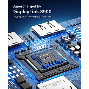 UtechSmart USB C Docking Station Triple Monitor - Universal Laptop Docking Station 12 in 1 for Thunderbolt 3/4, USB C Dock with USB 3.0 and 4K HDMI for MacBook Pro/Air/M1/M2 & Windows Gray