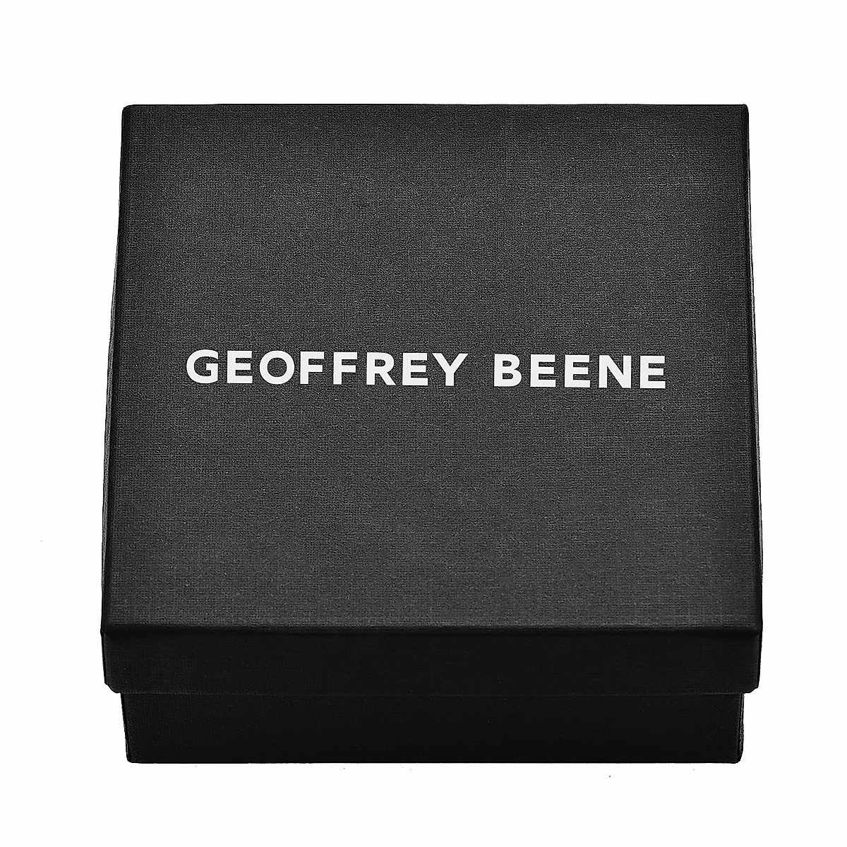Geoffrey Beene Natural Stone Elastic 9mm Beaded Bracelet with Black Good Fortune Piece (Grey)