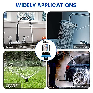 Anbull Self Priming Water Pump 110V 5.0GPM 55PSI, Industrial Water Pressure Diaphragm Pump with 3/4" Garden Hose Adapters for Liquid Transfer, Marine, Agriculture Applications