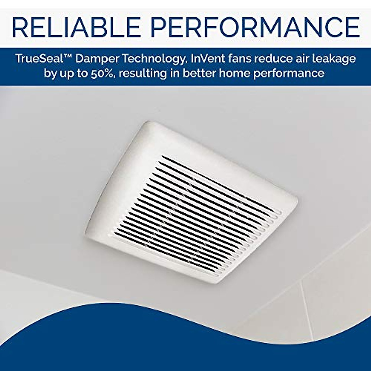 Broan-NuTone AE110 Invent Flex ENERGY STAR Qualified Single-Speed Ventilation Fan, 110 CFM 1.0 Sones, White