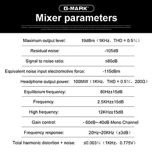 DJ Mixer G-MARK GMX1200 12 channel Professional USB Audio Mixing console Music Studio 8 mono 4 stereo 7 brand EQ 16 Effect Podcast Streaming Audio Interface