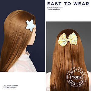 YGDZ Alligator Hair Clips, 150pcs 1.77 Inch Metal Hair Bow Clips Single Prong Silver Alligator Hair Clips for Bows Making Crafts(4.5cm)