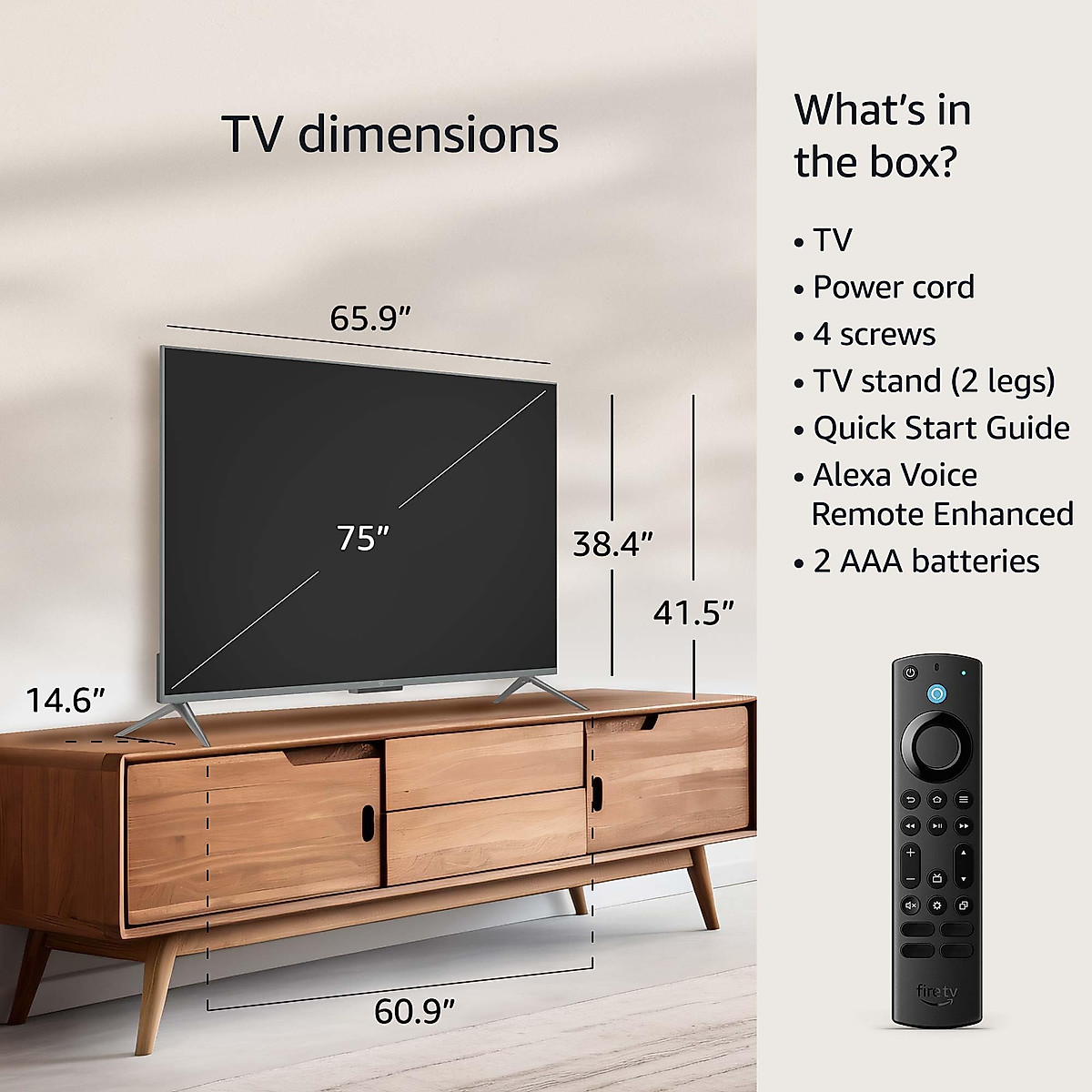 Introducing Amazon Fire TV 75" Omni QLED Series 4K UHD smart TV, Dolby Vision IQ, local dimming, hands-free with Alexa