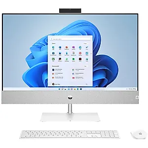 HP Pavilion 27-ca0276z AiO PC Home & Business All-in-One (AMD Ryzen 7 5700U 8-Core, 32GB RAM, 512GB m.2 SATA SSD + 1TB HDD (2.5), AMD Radeon, 27" 60Hz Touch Win 11 Pro) Refurbished (Renewed)