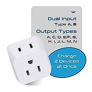 Ceptics World Travel Adapter Set - 2 in 1 USA to Europe, Asia, Africa, India, Japan, Australia, Brazil, China, Israel and more - 11 Pack - Safe Grounded - Works with Cell phones, Laptops, Chargers