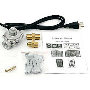 K&H 4 Burner 24 Inch Built-in LPG/Propane Gas Stove Top Glass Surface Cast Iron Cooktop UL/ETL Certified 4-GCW-LPG