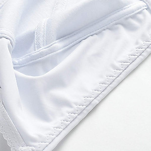 JFLYOU-Bra for Women,New Large Smooth Bra Comfortable Cooling Ladies Bra Adjustment Underwear(White,85E)