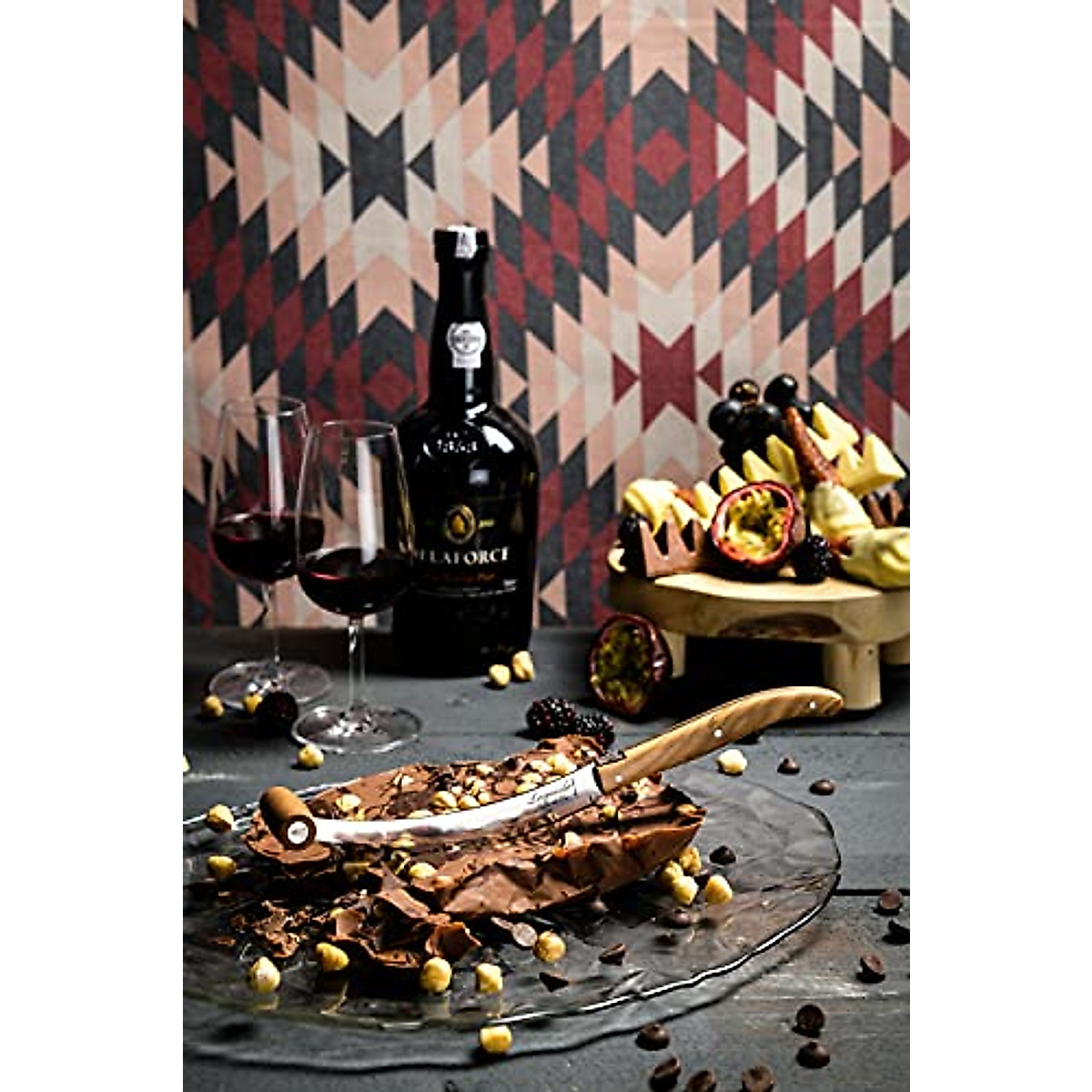 Laguiole Style de Vie Cheese knives, Luxury Line, 3 pieces, Olive Wood, in giftbox