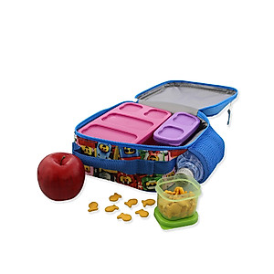 Lego Minifigures Boys Girls Soft Insulated School Lunch Box (One Size, Lego Minifigures)