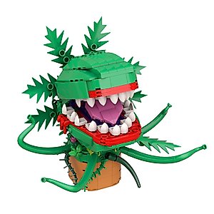 TTEHGB TOY Audrey II Building Block Kit, Piranha Flower Little Shop of Horrors Building Toys, Cannibal Flower Building Blocks Toys, Christmas (303Pcs)