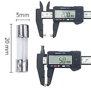 300 Pcs 15 Values 5 x 20mm Fast-Blow Glass Fuse Assortment, 250V 0.1A/ 0.25A/ 0.2A/ 0.5A/ 1A/ 1.5A/ 2A/ 3A/ 4A/ 5A/ 8A/ 10A/ 12A/ 15A/ 20A Tube Fuses