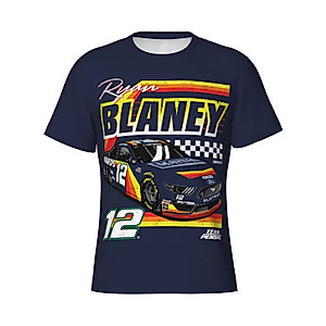 Ryan Blaney 12 Men's T-Shirt Crewneck T-Shirt Tight Sport Short Sleeve Classic Printing Performance