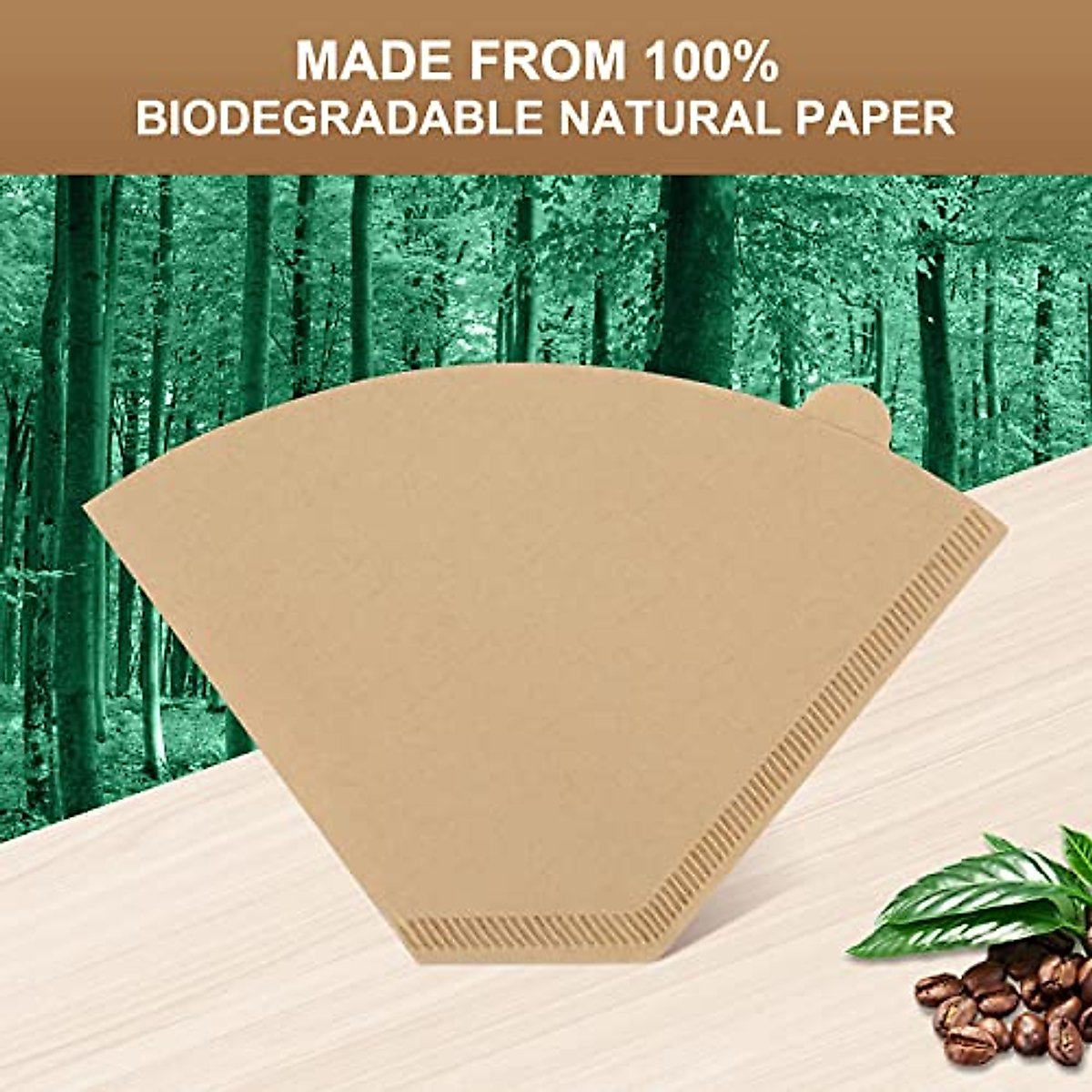 Disposable Coffee Paper Filters for Ninja Dual Brew Coffee Maker, 100 Pcs #4 Cone Replacement Filter Compatible with Ninja DualBrew Pro CFP301 CFP201 Coffee Maker Ninja Coffee Filter