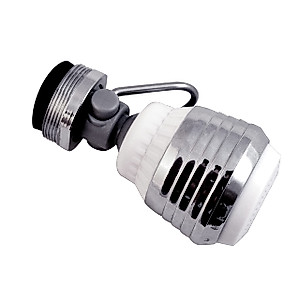 Niagara Conservation - N3115P-FC 1.5 GPM Kitchen Dual Spray Swivel with Pause Valve California Compliant Sink Faucet Aerator - Standard Chrome and White Sink Aerator with Low Flow Rate