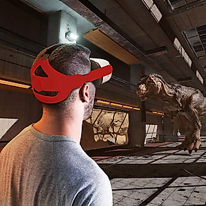 MASiKEN K6 Replacement Head Strap for Oculus Quest 2, Enhanced Support and Comfort Elite Strap Pad, Reduce Head Pressure,Optimize Wearing Experience Oculus2 Accessories (Red)