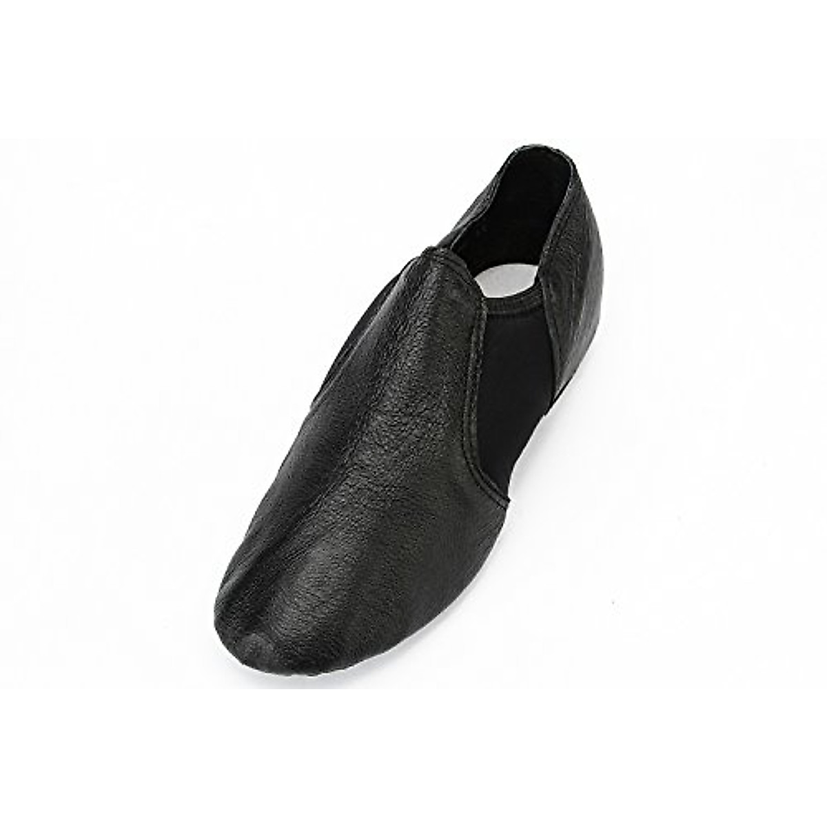Danz Plus Slip On Leather Jazz Shoes Adult & Child (US 5 Adult, Black)