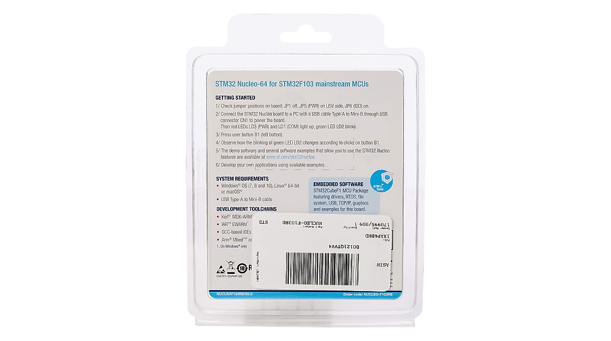 STM32 Nucleo-64 Development Board with STM32F103RB MCU