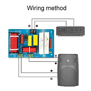 DriSentri 2 Way Crossover for Speaker, 450W 4-8 Ohm 2 Way High-Low Frequency Divider for Speaker, HiFi Speaker Crossover