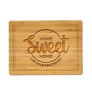 Home Sweet Home Engraved Cutting Board for Cook Lovers, Customized New Home Housewarming Gift, Homeowner Couple Gift Ideas, Unique Anniversary Presents, Friendship Gifts