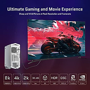 WitWot 8K DisplayPort Cable 1.4, 6ft, Bi-Directional Gold-Plated Nylon Braided Display Port DP Cable (8K@60Hz, 4K@144Hz, 2K@240Hz) 32.4Gbps, HDR, HDCP 2.2 for Gaming Monitor, Graphics, PC, Computer