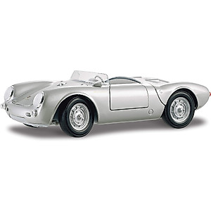 Maisto 1:18 Scale Porsche 550A Spyder Diecast Vehicle, Silver