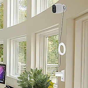 Smays 2-Pack 25ft USB to Micro USB Extension Power Cable Compatible for Wyze Cam, Oculus Go, Yi Home Camera, Kasa Cam Security Camera, White