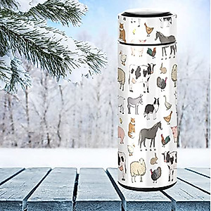 CaTaKu Farm Yard Animals Water Bottle Insulated 16 oz Stainless Steel Flask Thermos Bottle for Coffee Water Drink Reusable Wide Mouth Vacuum Travel Mug Cup