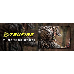 Tru-Fire Hardcore Buckle Foldback Adjustable Archery Compound Bow Release - Black Wrist Strap with Foldback Design