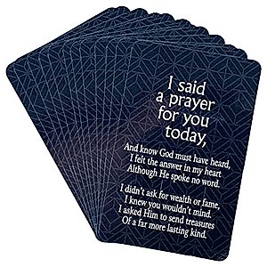 I Said A Prayer Navy Blue 3.5 x 2.5 Cardstock Keepsake Bookmarks Pack of 12